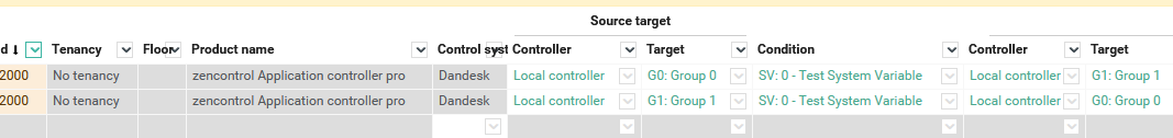 How to set up target relationships – zencontrol