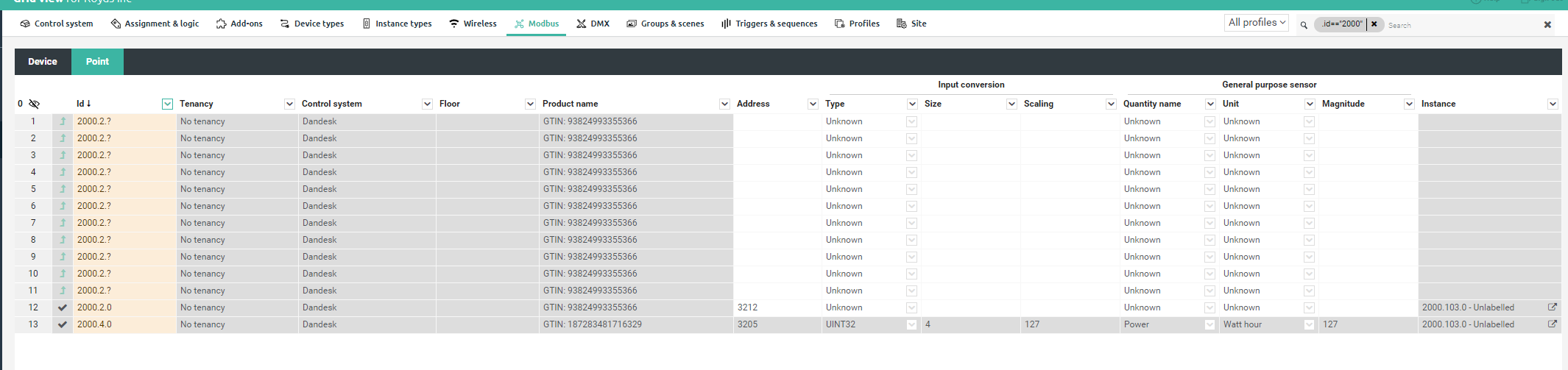 How To Configure Modbus Devices In Grid View Zencontrol