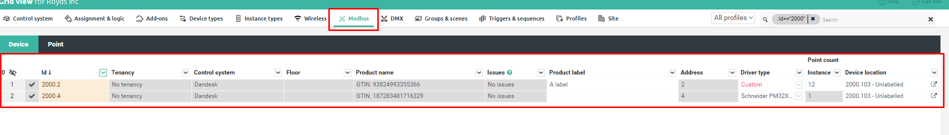 How To Configure Modbus Devices In Grid View Zencontrol