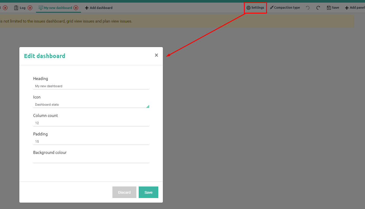 How to create and modify custom dashboards in the web portal – zencontrol